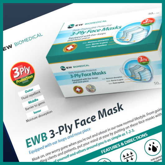 EWB 3-Ply Face Mask – EW Biomedical